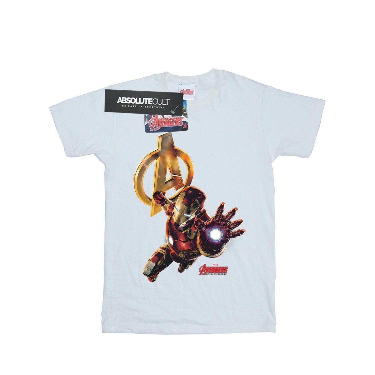 Marvel Męska Koszulka Iron Man Pose (XXL (193cm) / Ciepły Biały ...