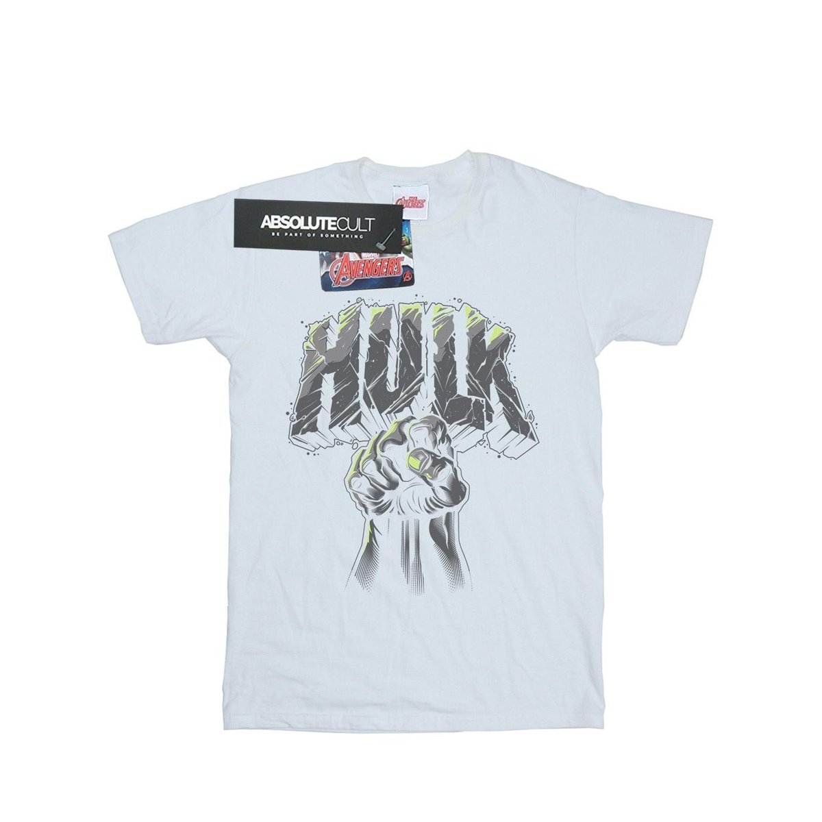 Marvel Męska Koszulka Z Logo Hulk Punch (XXL (193cm) / Ciepły Biały ...