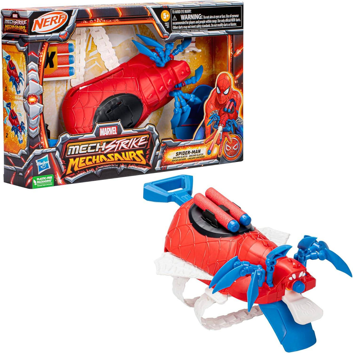Marvel Nerf Wyrzutnia Sieci Spiderman Arachno Mechstrike Mechasaurs ...