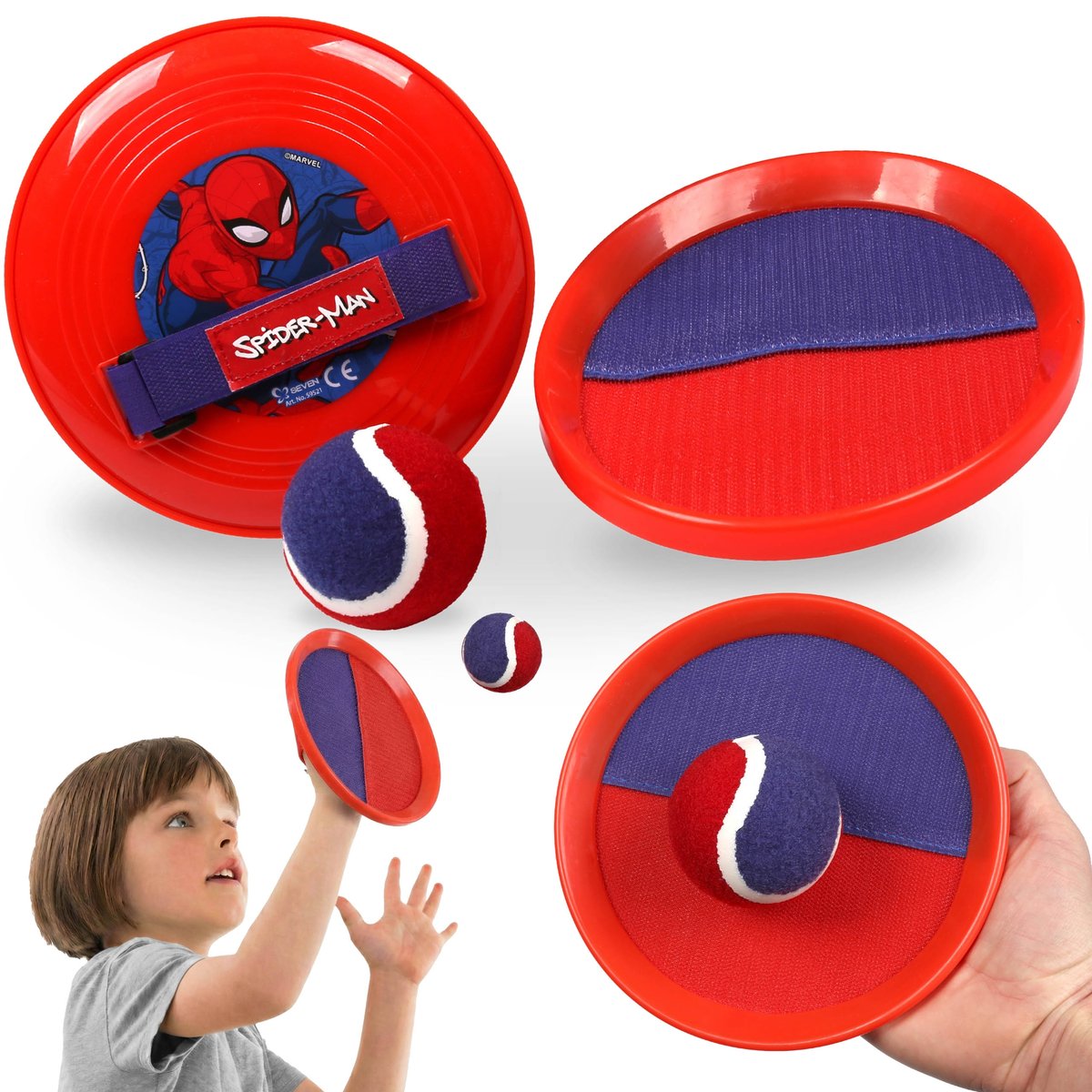 MARVEL Spider Man CATCH-BALL Łapanie piłki w tarcze, RZUCAJ ŁAP ...