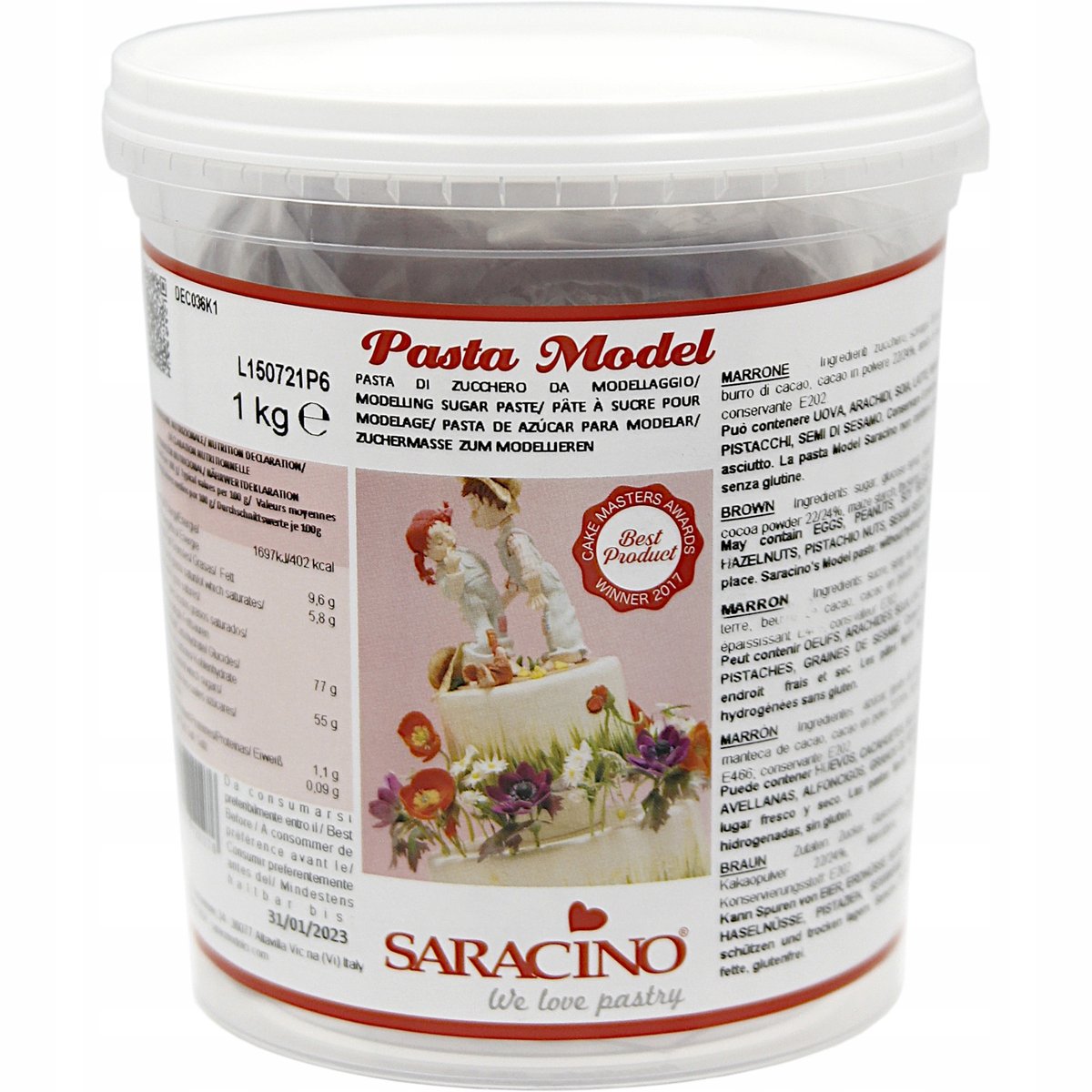 Masa cukrowa do modelowania brązowa Brown Model Paste 1kg - Saracino ...