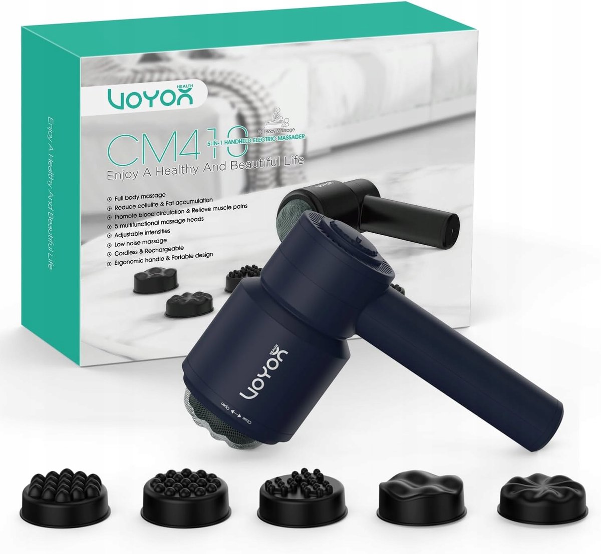 Masażer antycellulitowy Voyor CM410 - 5 głowic, bezprzewodowy - Inna marka | Sport Sklep EMPIK.COM