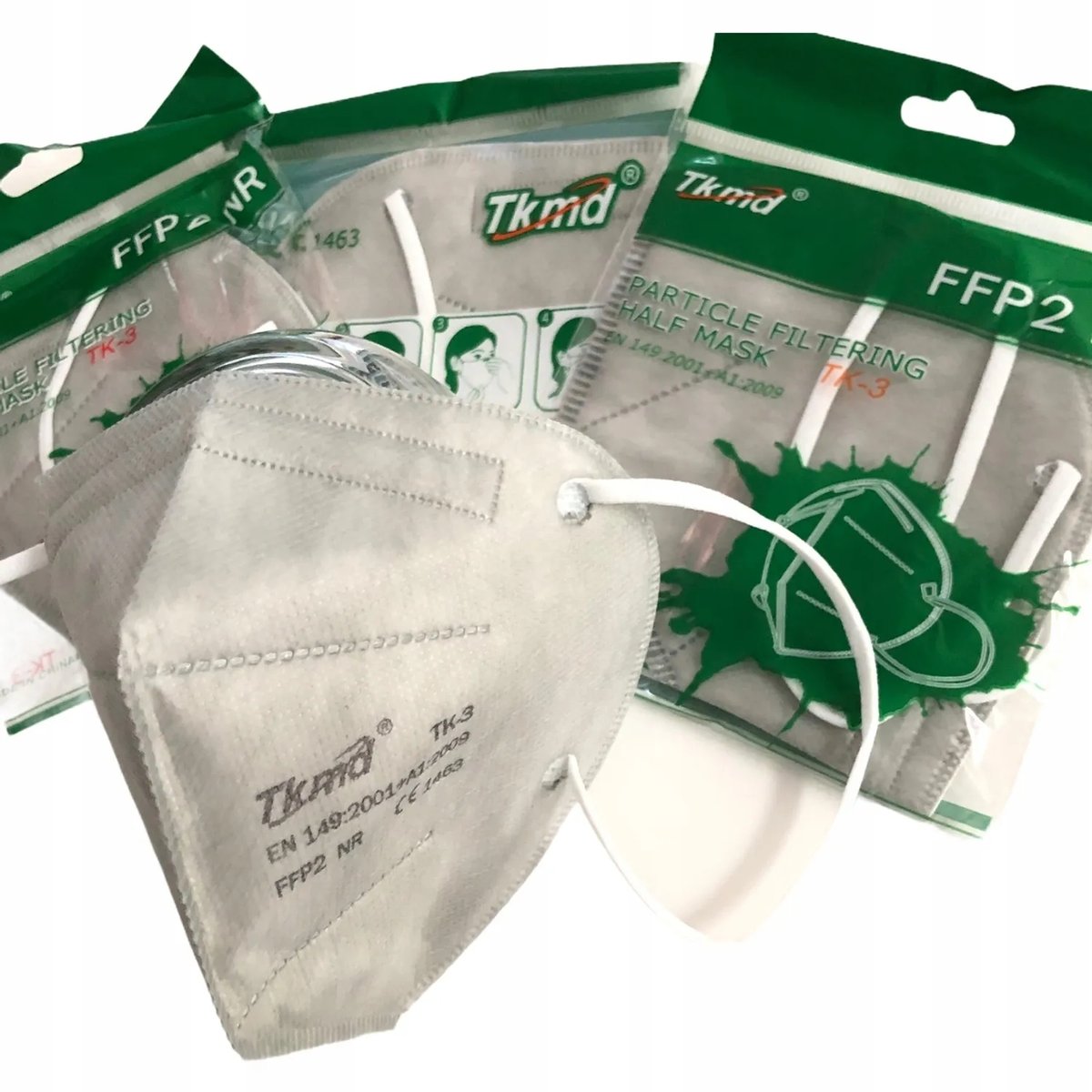 Maska Ffp2 5-warstwowa, Szara, 20 Szt | Sklep EMPIK.COM