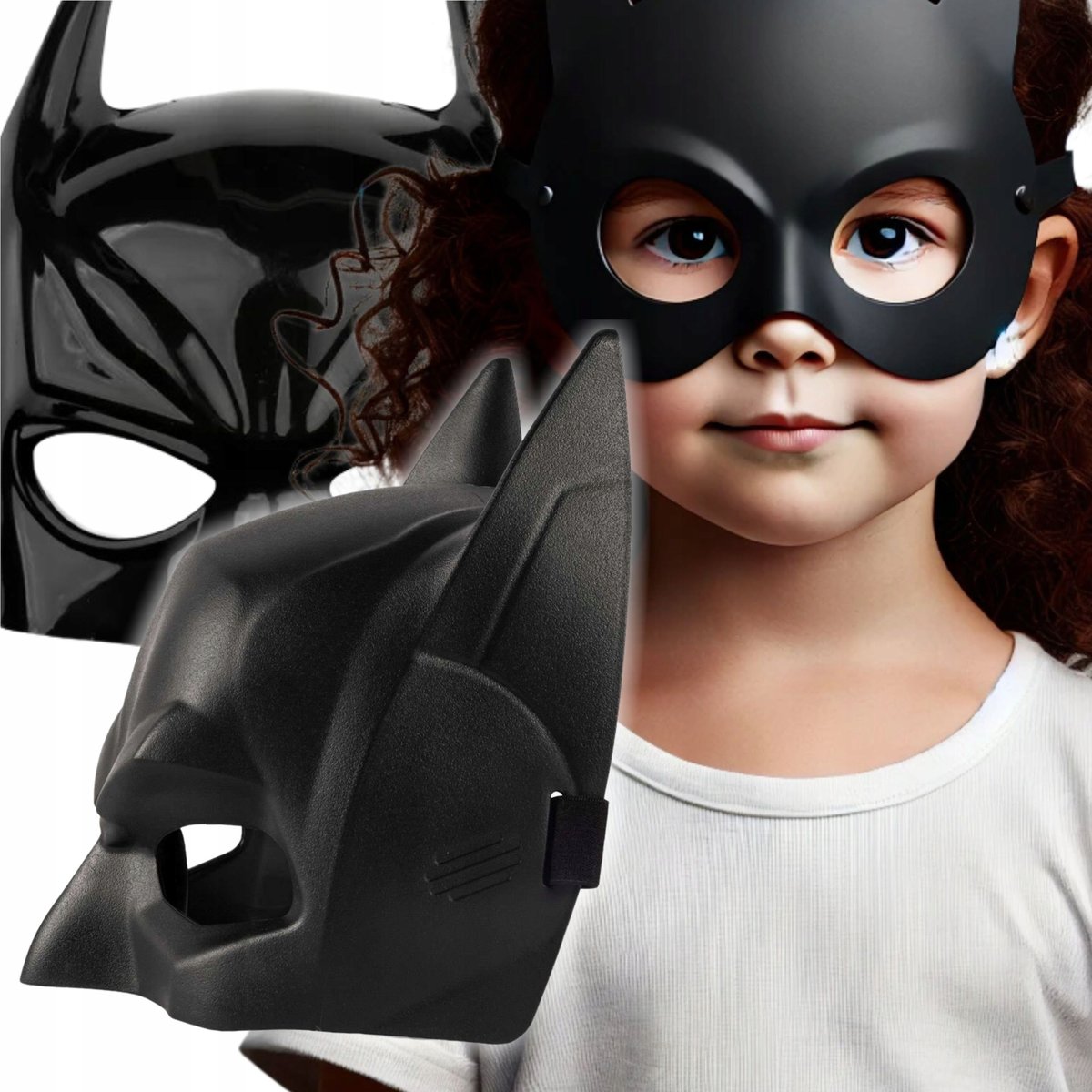 Maska Halloween Człowiek Nietoperz Kostium Strój Karnawał Przebranie ...