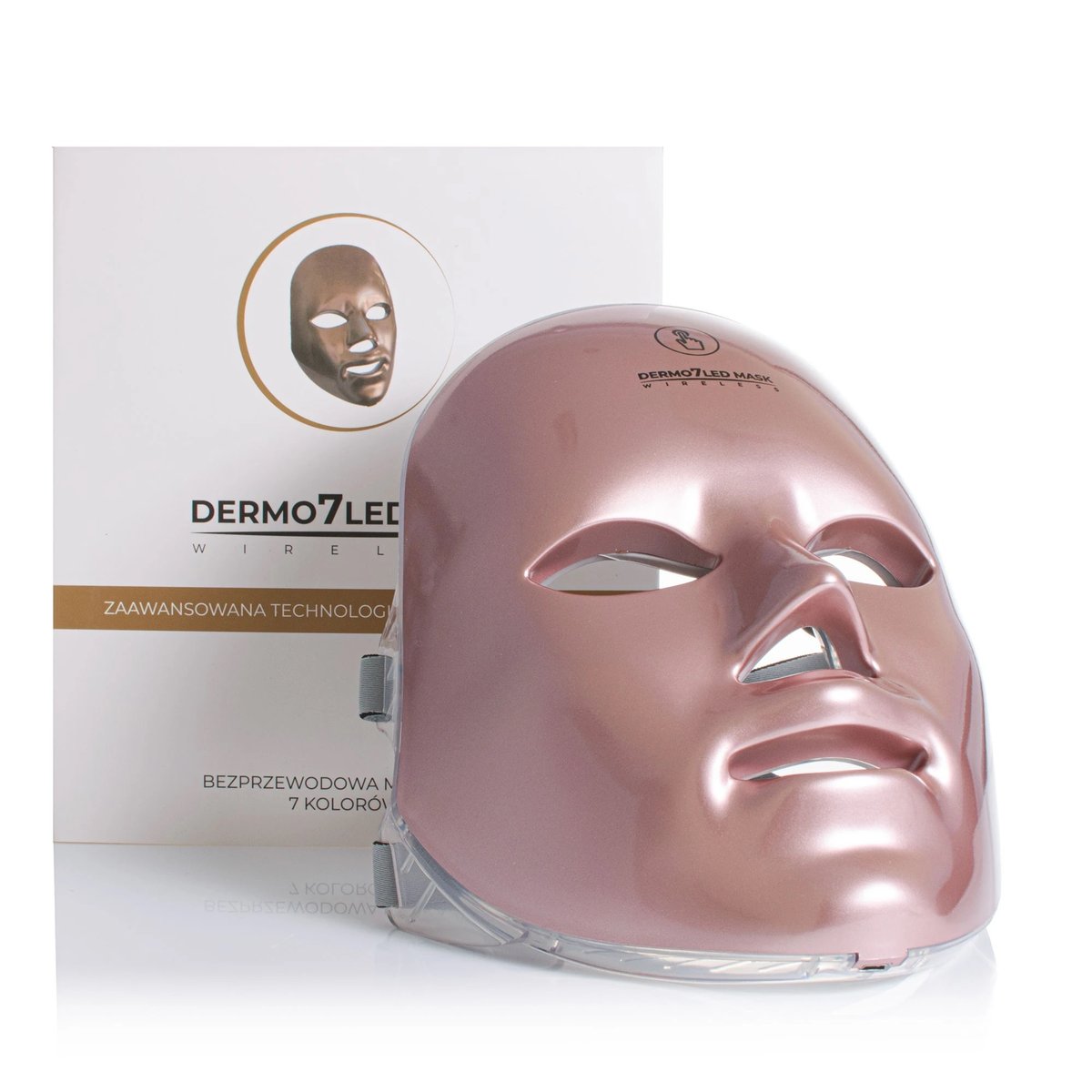 Maska LED bezprzewodowa DERMO 7 LED MASK, 7 kolorów - luxusnatury | AGD ...