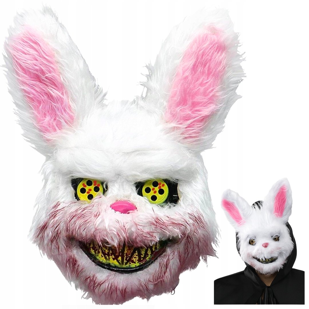 Maska na Halloween Królik Morderca Cosplay Zając Horror Przebranie ...