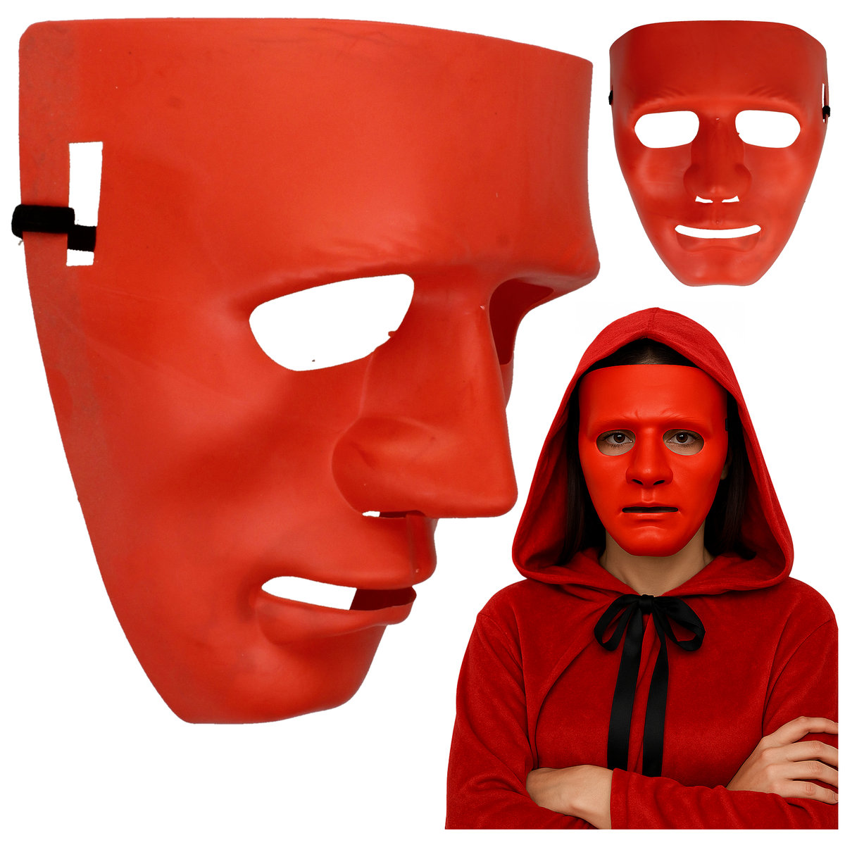 Maska na Twarz ANONYMOUS ANONIM Karnawałowa Halloween Bal Przebierańców ...