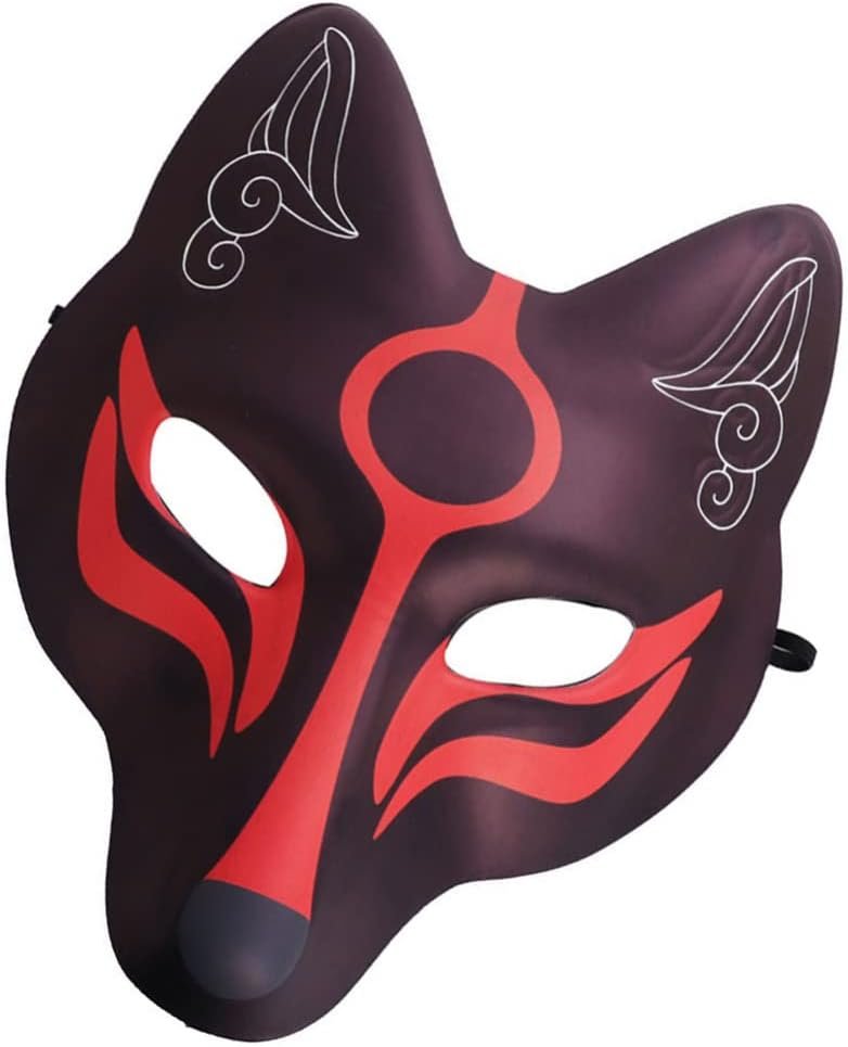 Maski lisa, japońskie maski kabuki kitsune, maskarada dla dorosłych ...