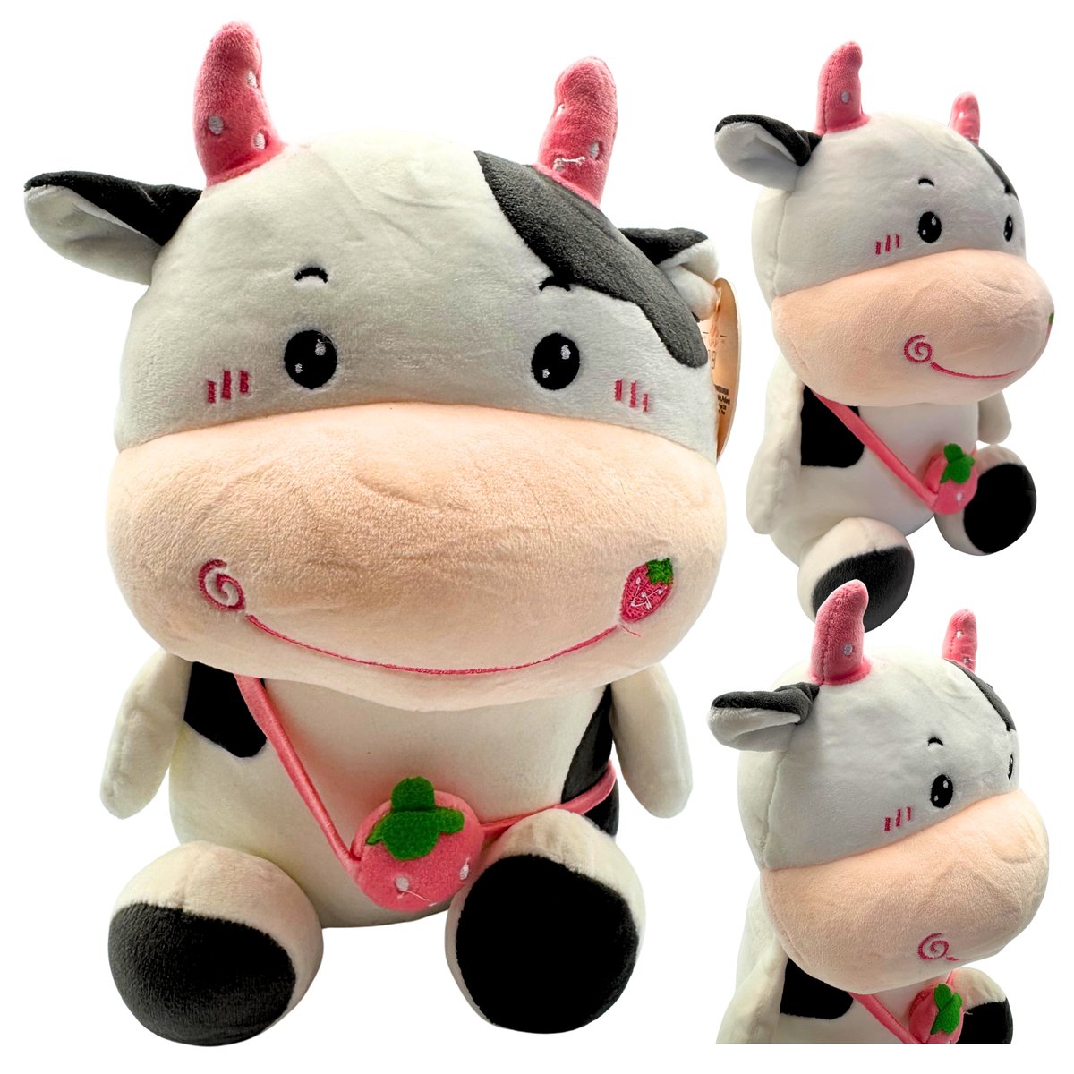 Maskotka Krowa Krówka Pluszowa Z Torebką Pluszak 30 cm Przytulanka ...