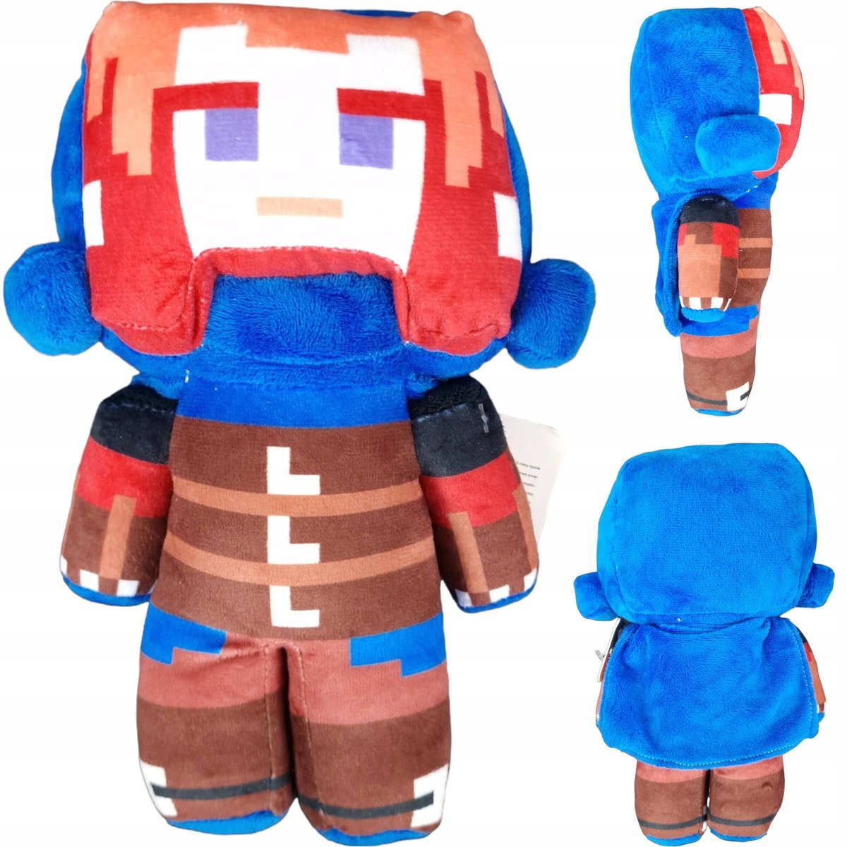 MASKOTKA MINECRAFT Z GRY RED HAIR HERO RANGER MIĘKKA DUŻA PRZYTULANKA ...