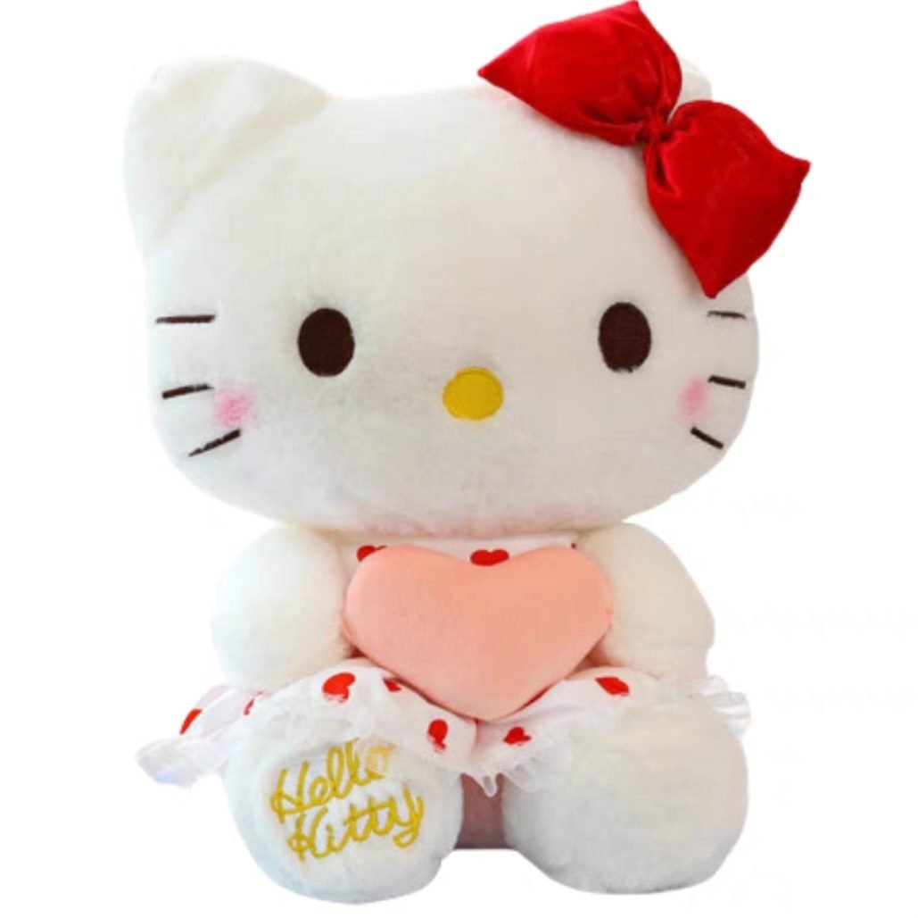 Maskotka pluszak duża Hello Kitty z serduszkiem 40 cm - myHomelife ...