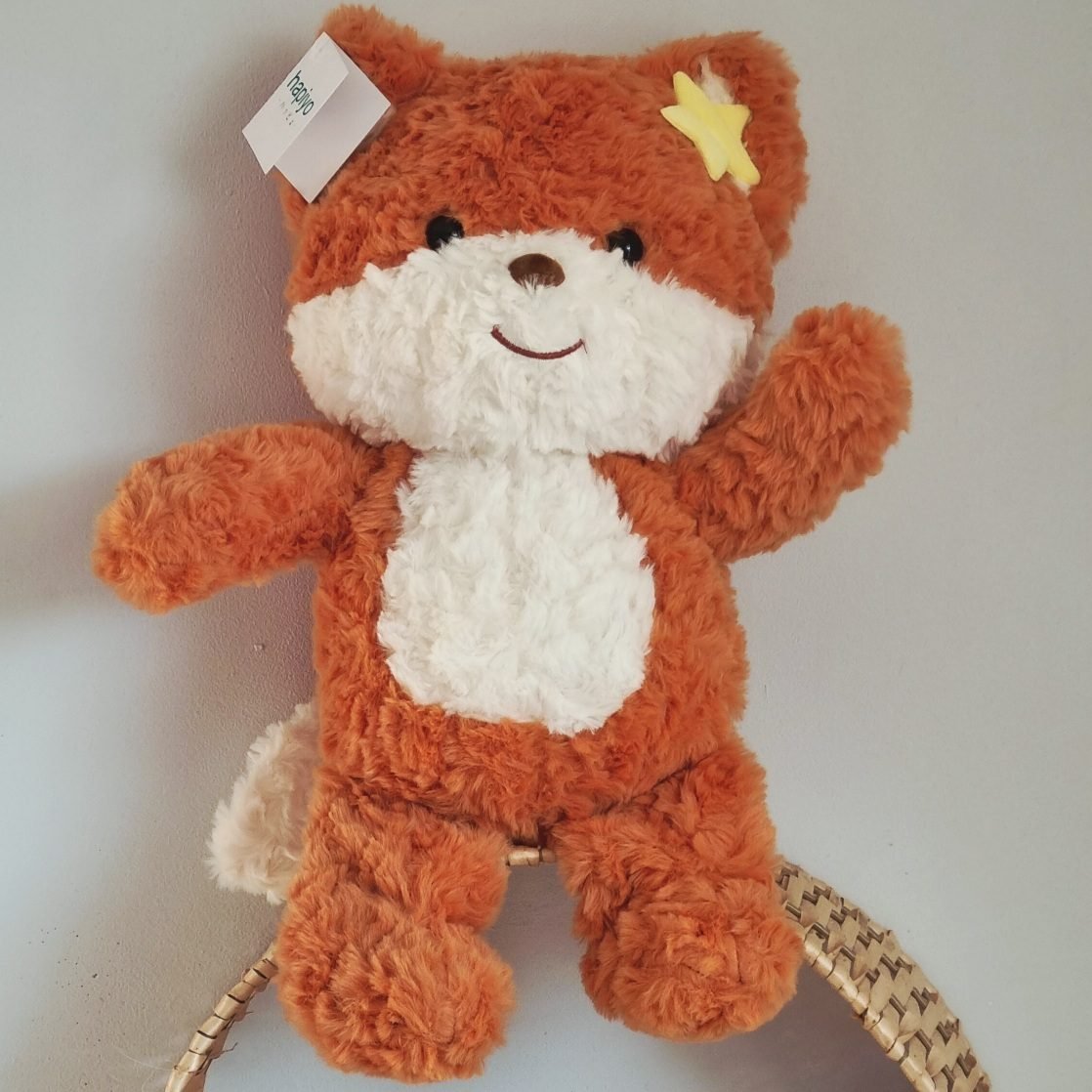 Maskotka pluszak miękki rudy lisek lis z kwiatkiem 40 cm - myHomelife ...
