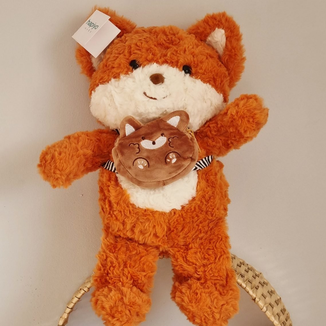 Maskotka pluszak miękki rudy lisek lis z plecaczkiem 40 cm - myHomelife ...