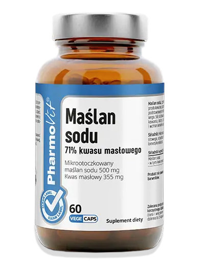 Maślan Sodu Bezglutenowy 60 Kapsułek - Pharmovit (Clean Label) | Sklep ...