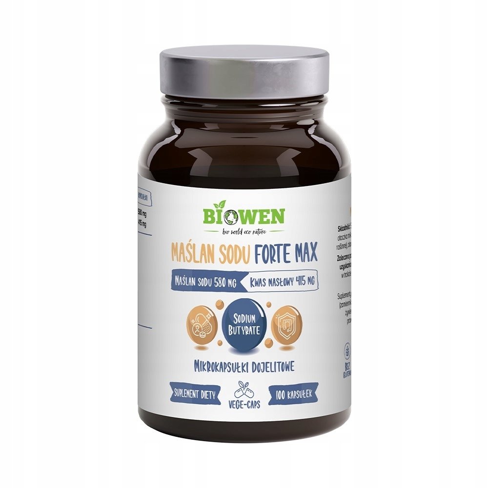 Maślan sodu Forte MAX, Biowen, 580 mg x 100 kapsułek | Sklep EMPIK.COM