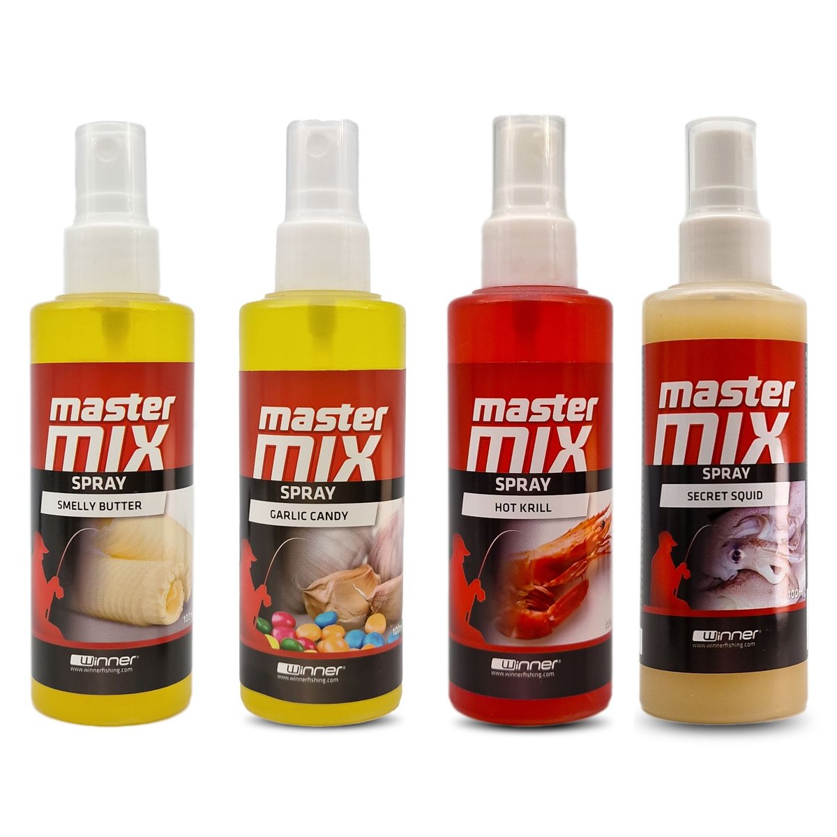 Master Mix Spray 100ml atraktor w sprayu - Zestaw 4 sztuki Karp ...