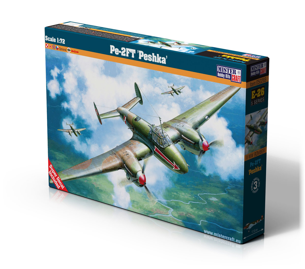 Mastercraft, Pe-2FT ‘Peshka’1:72, Model do sklejania, 8+ - Mistercraft ...