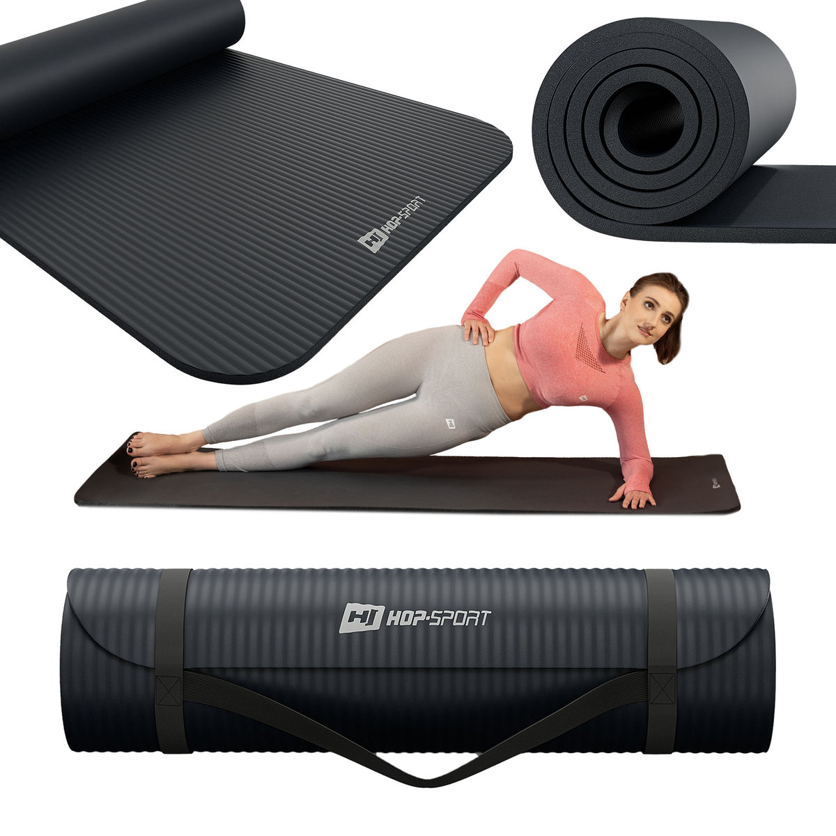 Mata fitness NBR 2cm - czarna - 190x60cm - Hop-Sport | Sport Sklep ...