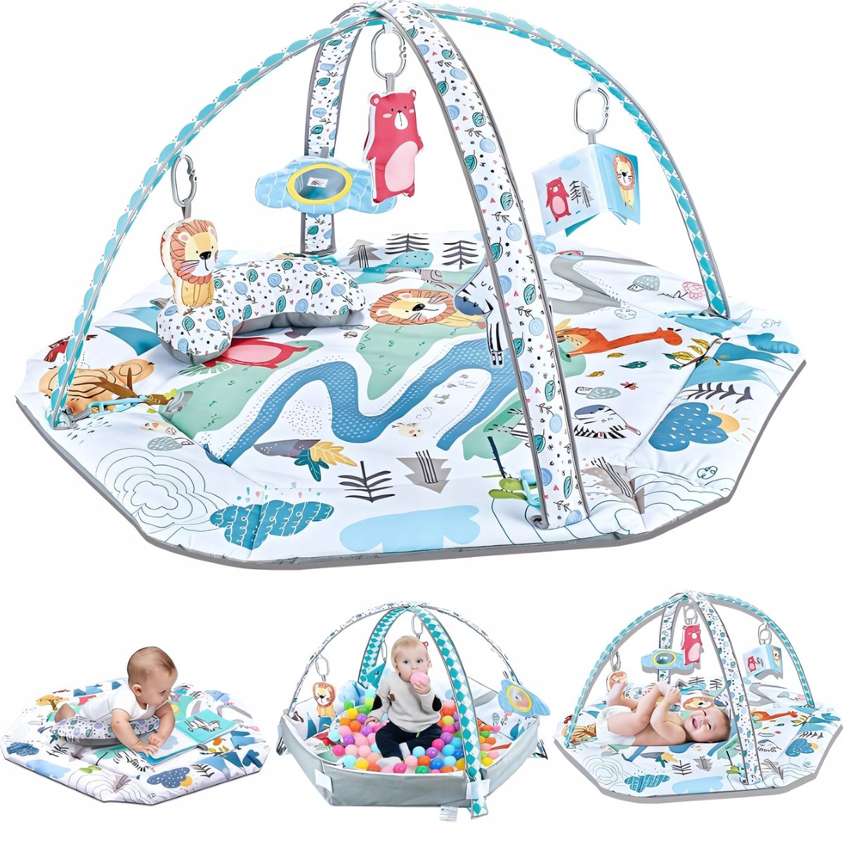 Mata Interaktywna Edukacyjna dla Dzieci Królik 110x100 cm - MON | Sklep EMPIK.COM