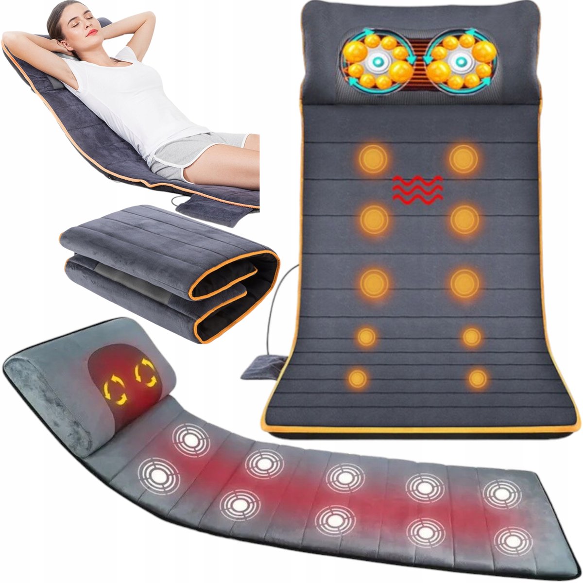 Mata masująca Materac masujący do masażu SHIATSU na łóżko Masaż i ...