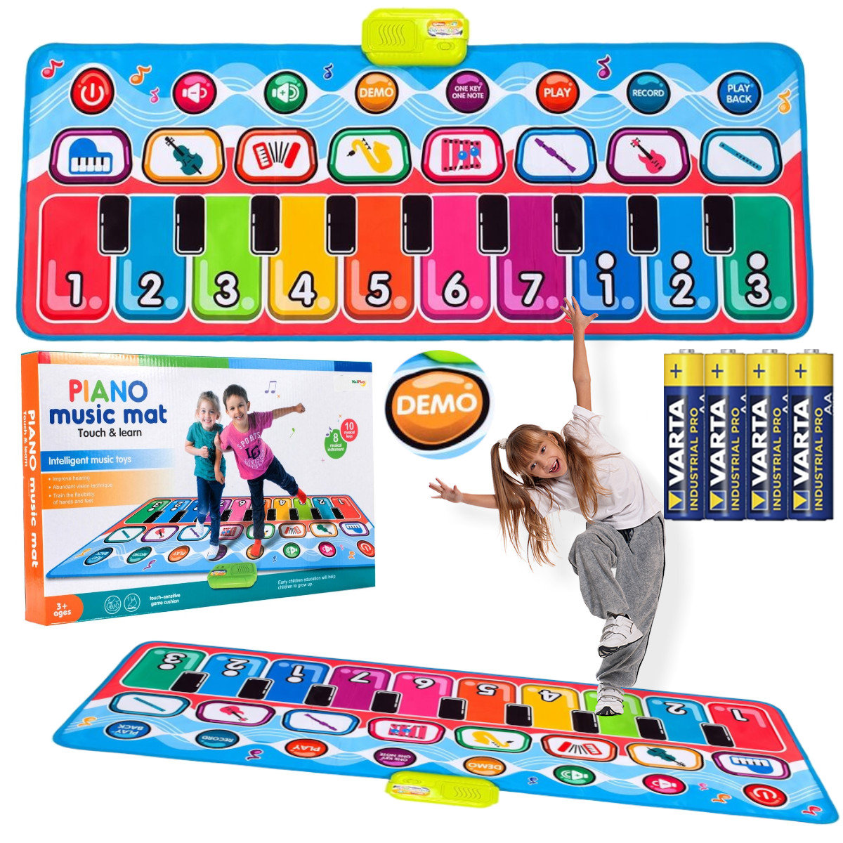 MATA MUZYCZNA gra TANECZNA dla dzieci INSTRUMENTY PIANINKO NAGRYWA ...