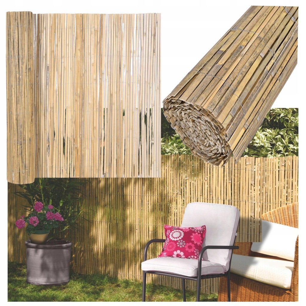 MATA OSŁONOWA BAMBUSOWA NA PŁOT OGRODZENIE BALKON MASKUJĄCA OSŁONA 1 ...