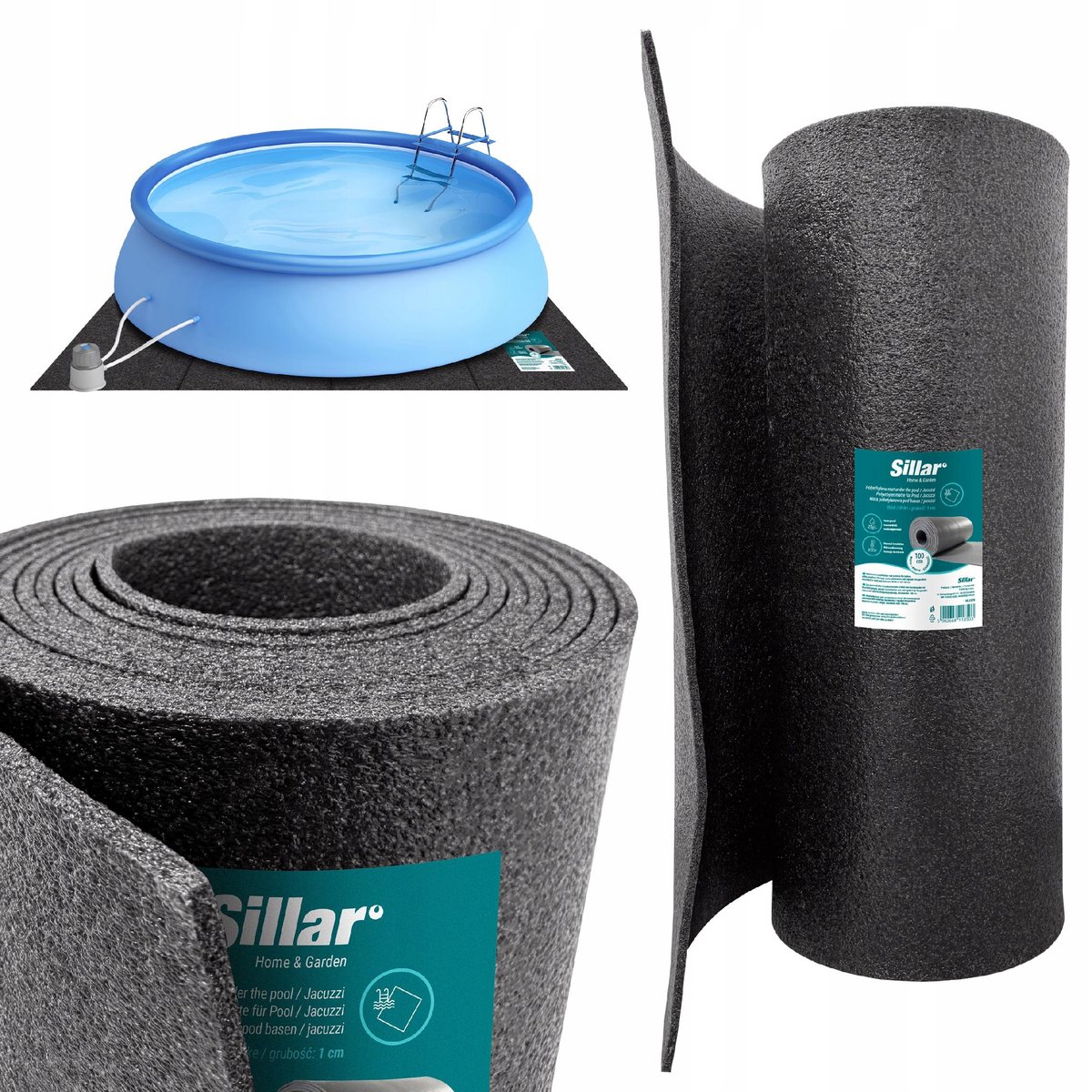 Mata piankowa | Mata pod basen 1cm 10mm | Podkład pod basen PE szer ...