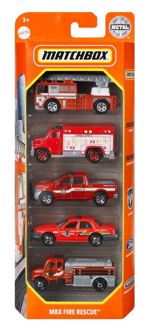 Matchbox, zestaw samochodzików, Fire Rescue, 5-pak - Matchbox | Sklep ...