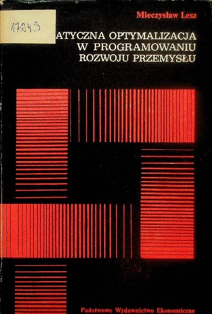 Matematyczna optymalizacja w programowaniu rozwoju przemysłu - W opisie | Książka w Empik