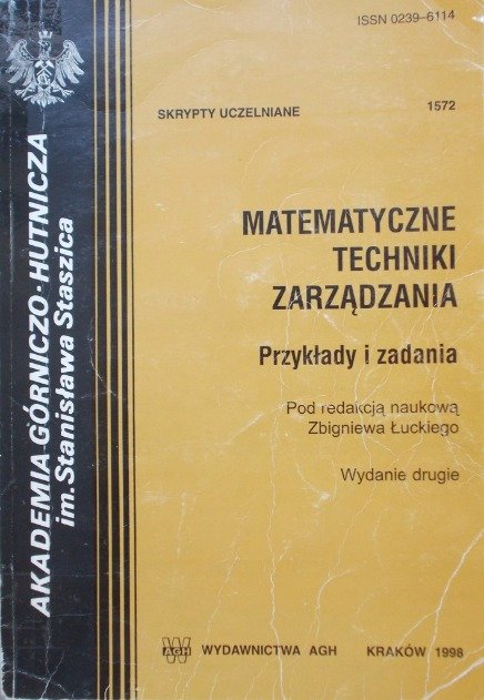 Matematyczne techniki zarządzania przykłady i zadania - W opisie | Książka w Empik