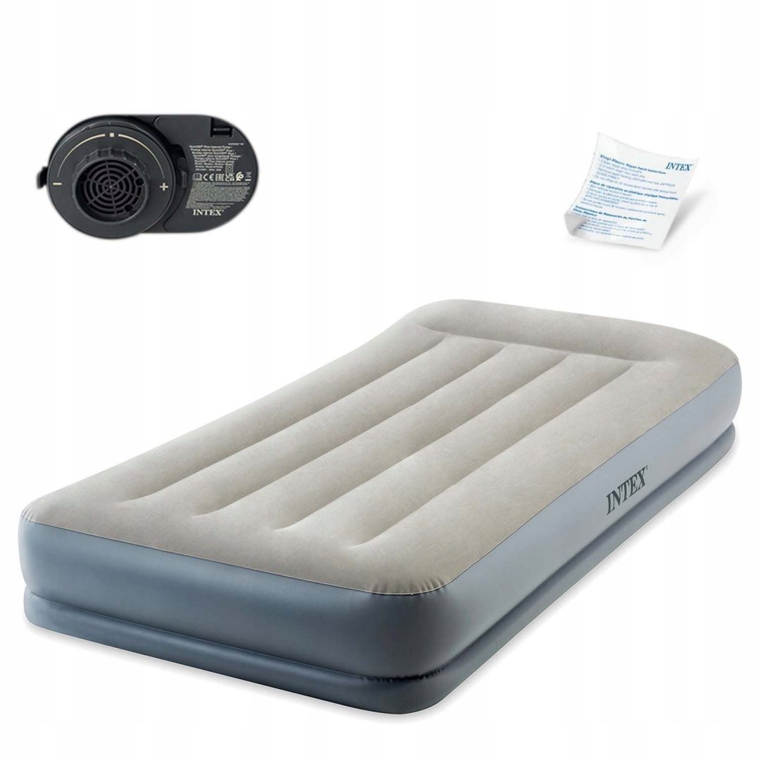 MATERAC DMUCHANY 191X99X33 CM Z WBUDOWANĄ POMPKĄ ELEKTRYCZNĄ INTEX ...
