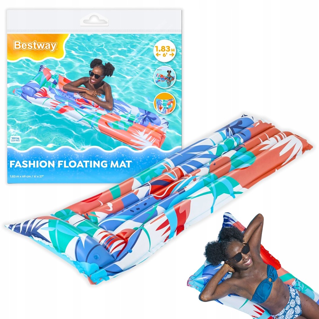 Materac Dmuchany Do Pływania Długi Leżak Wodny Plażowy Na Basen BESTWAY ...