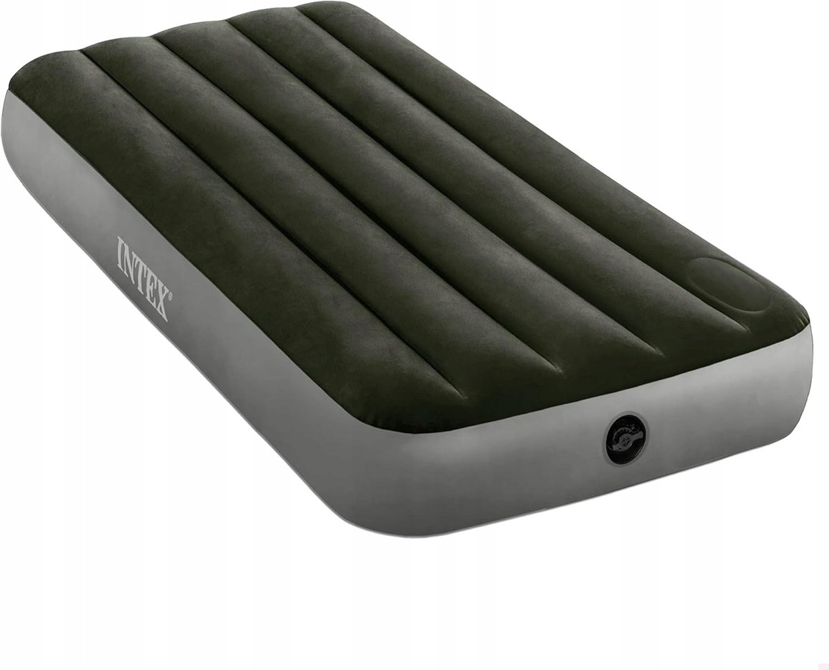 MATERAC DMUCHANY INTEX 191x76x25 CM DURA-BEAM JR TWIN Z TORBĄ SZARY ...