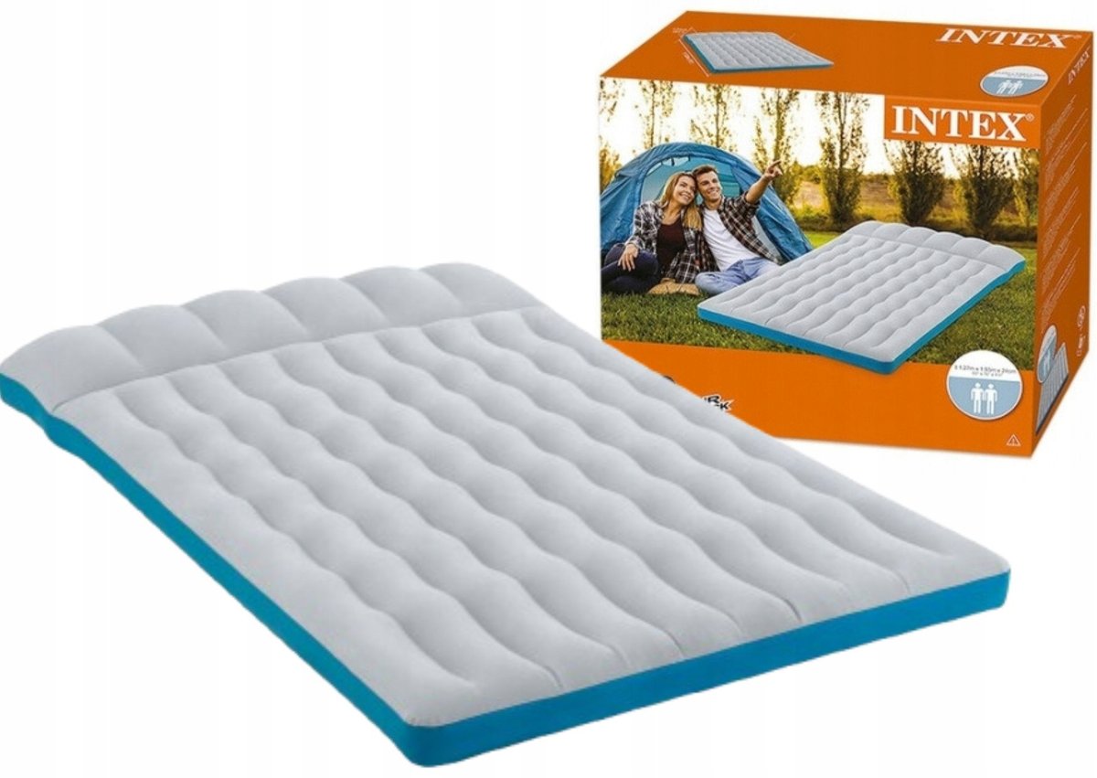 Materac dmuchany turystyczny dwuosobowy 193 x 127 cm INTEX - Intex ...