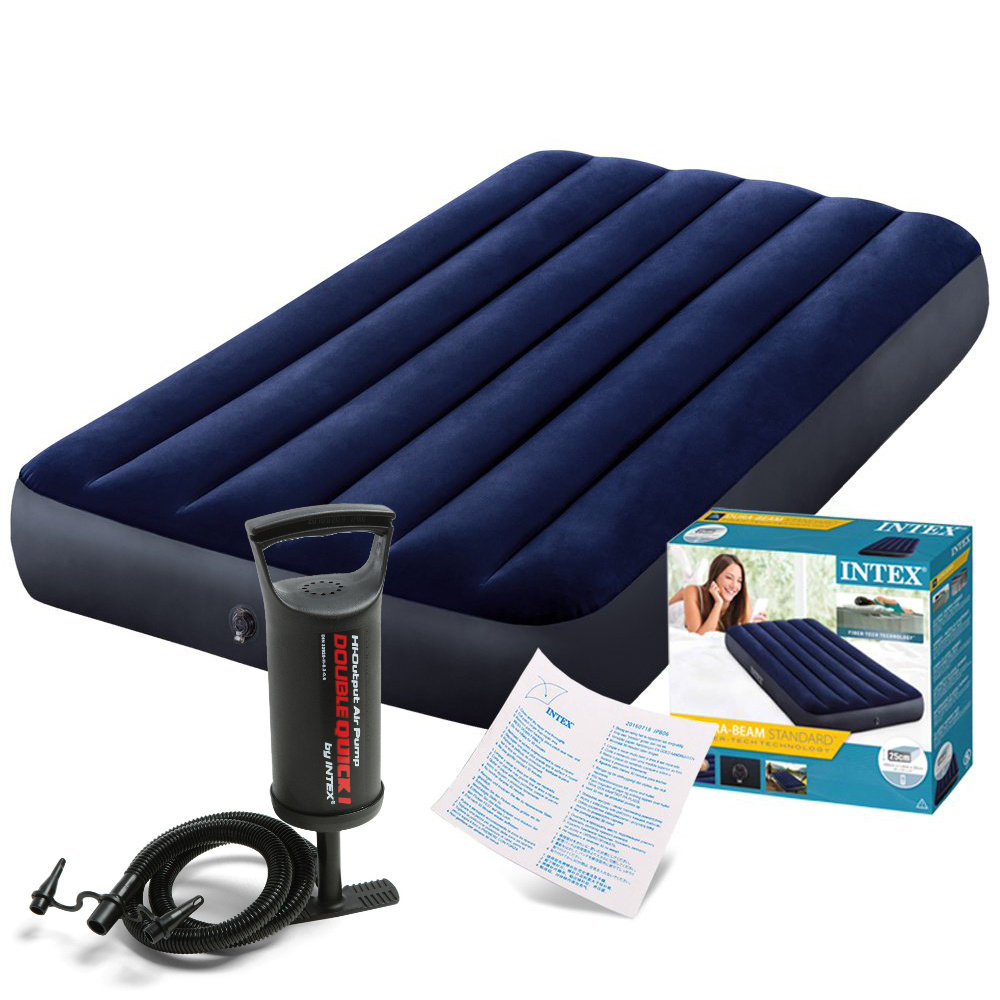 Materac dmuchany welurowy+ pompka 68612 Intex 64757 - Intex | Sport ...