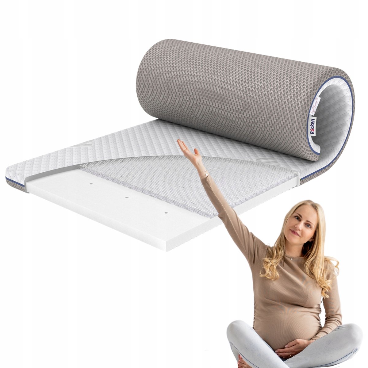 Materac do łóżeczka turystycznego 120x60 TRAVEL AERO Rucken x ...