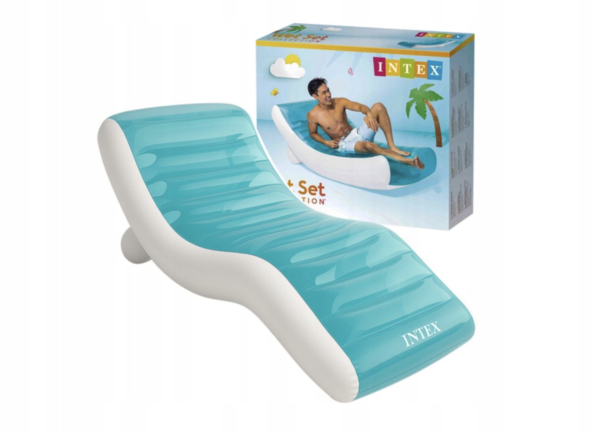 MATERAC do pływania LEŻAK WODNY DMUCHANY JEDNOOSOBOWY na wodę basen ...