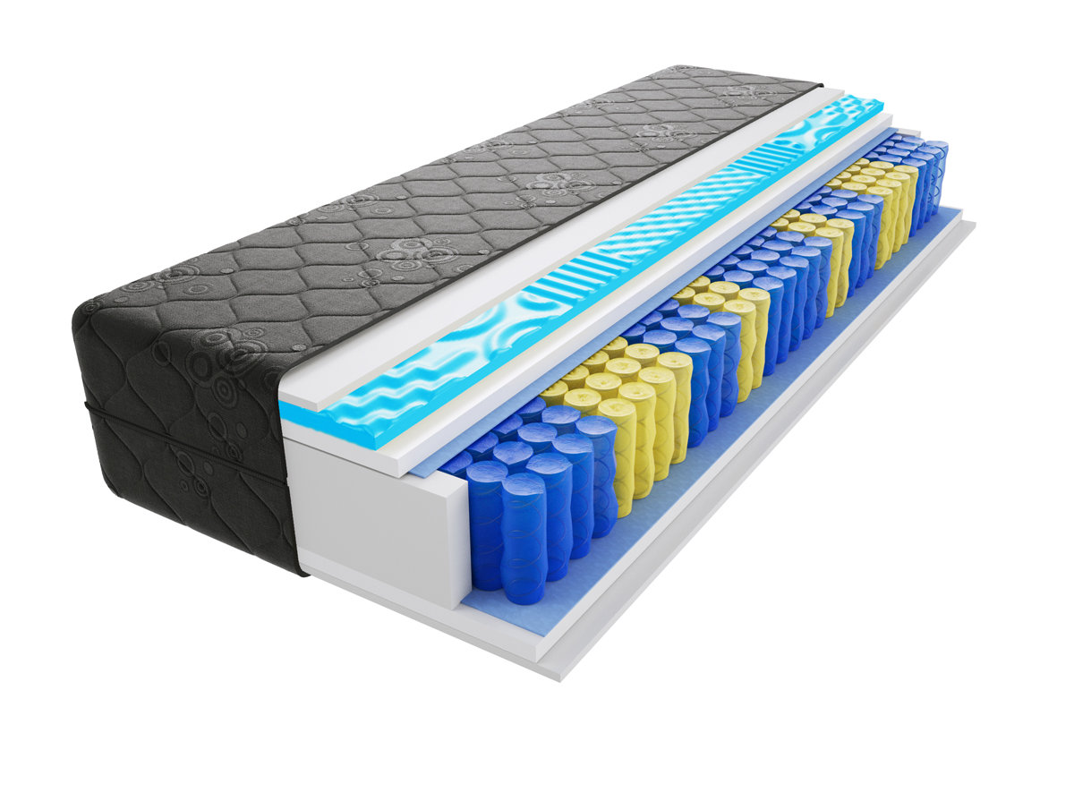 Materac kieszeniowy 145x185 cm Godre Kolonia Max Plus Visco Molet H2 - Godre | Sklep EMPIK.COM