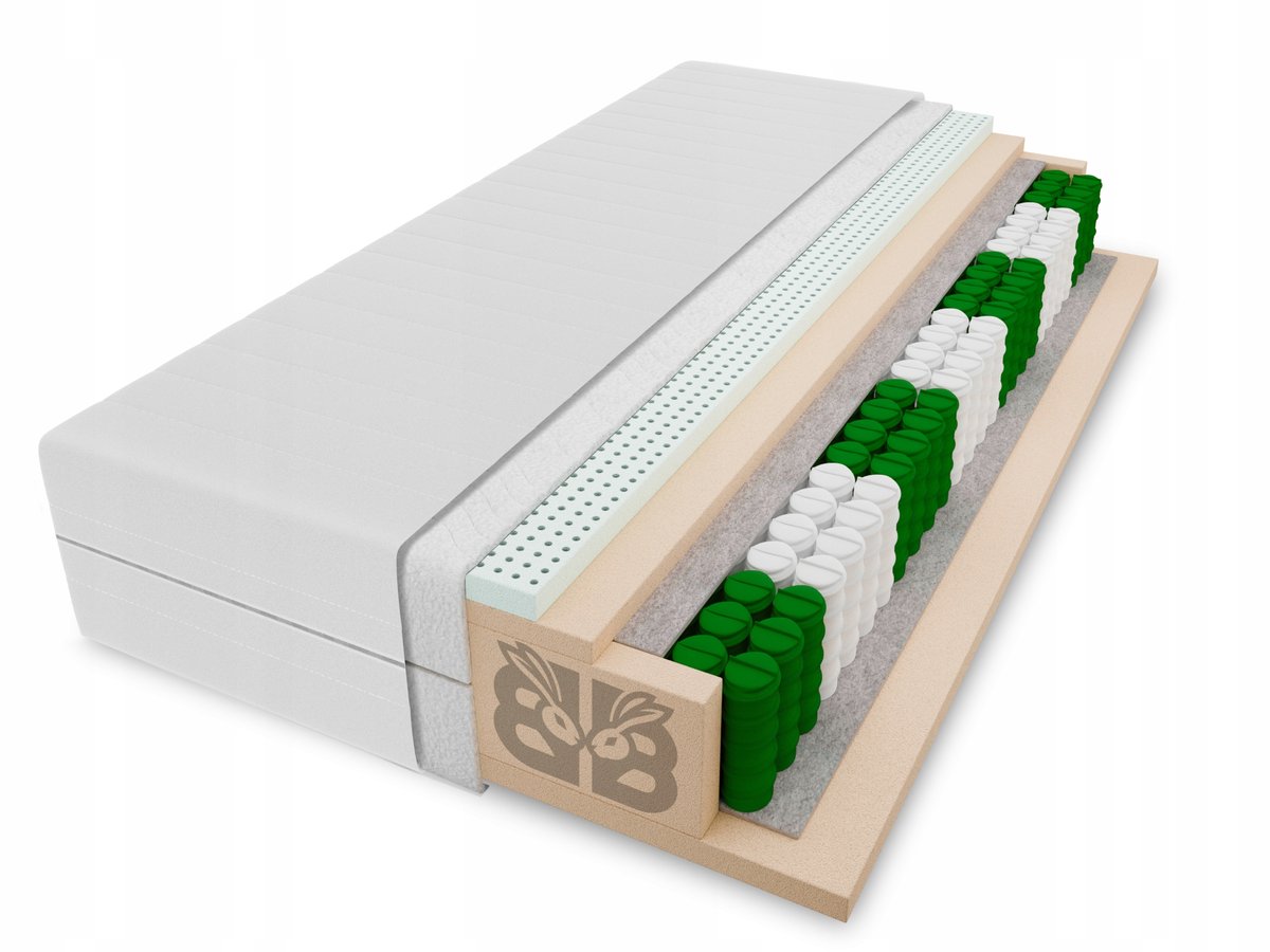 Materac Kieszeniowy POLA WHITE Lateks 75x180, 7 - Stref, Każdy Wymiar - Bunno Bed | Sklep EMPIK.COM