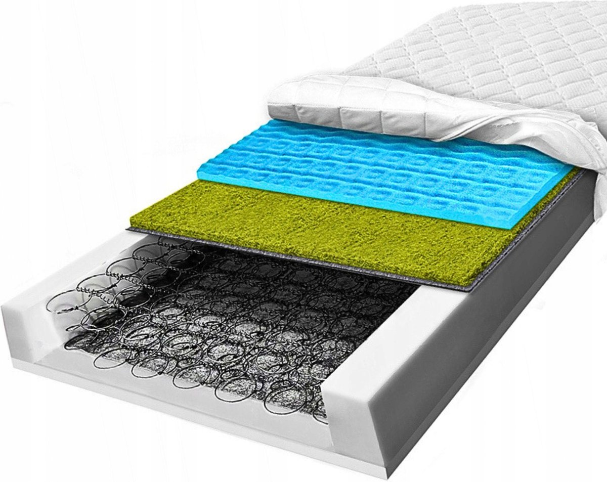 Materac sprężynowy bonel H3 H480x200 trawa morska masujący konturowy ...