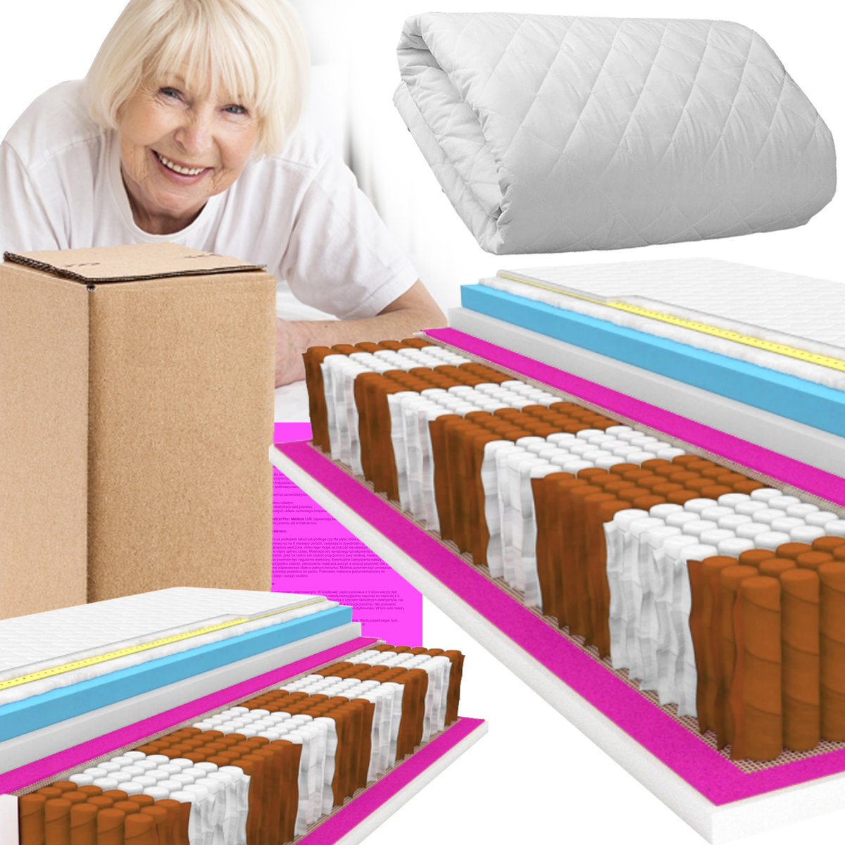 Materac Termoplastyczny 160X200 Medical Health Przeciwodleżynowy H2 I ...