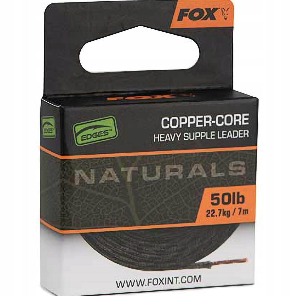 MATERIAŁ PRZYPONOWY LEADCORE FOX EDGES NATURALS COPPER-CORE 50LB 7M ...