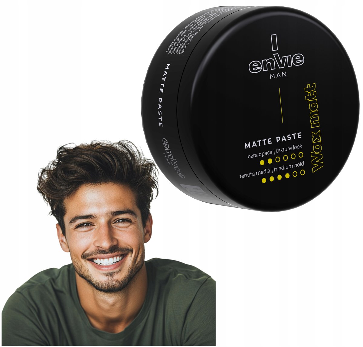 Matowa Pomada Pasta Do Włosów Lekka Nie Obciąża Envie Wax Matt 150ml ...