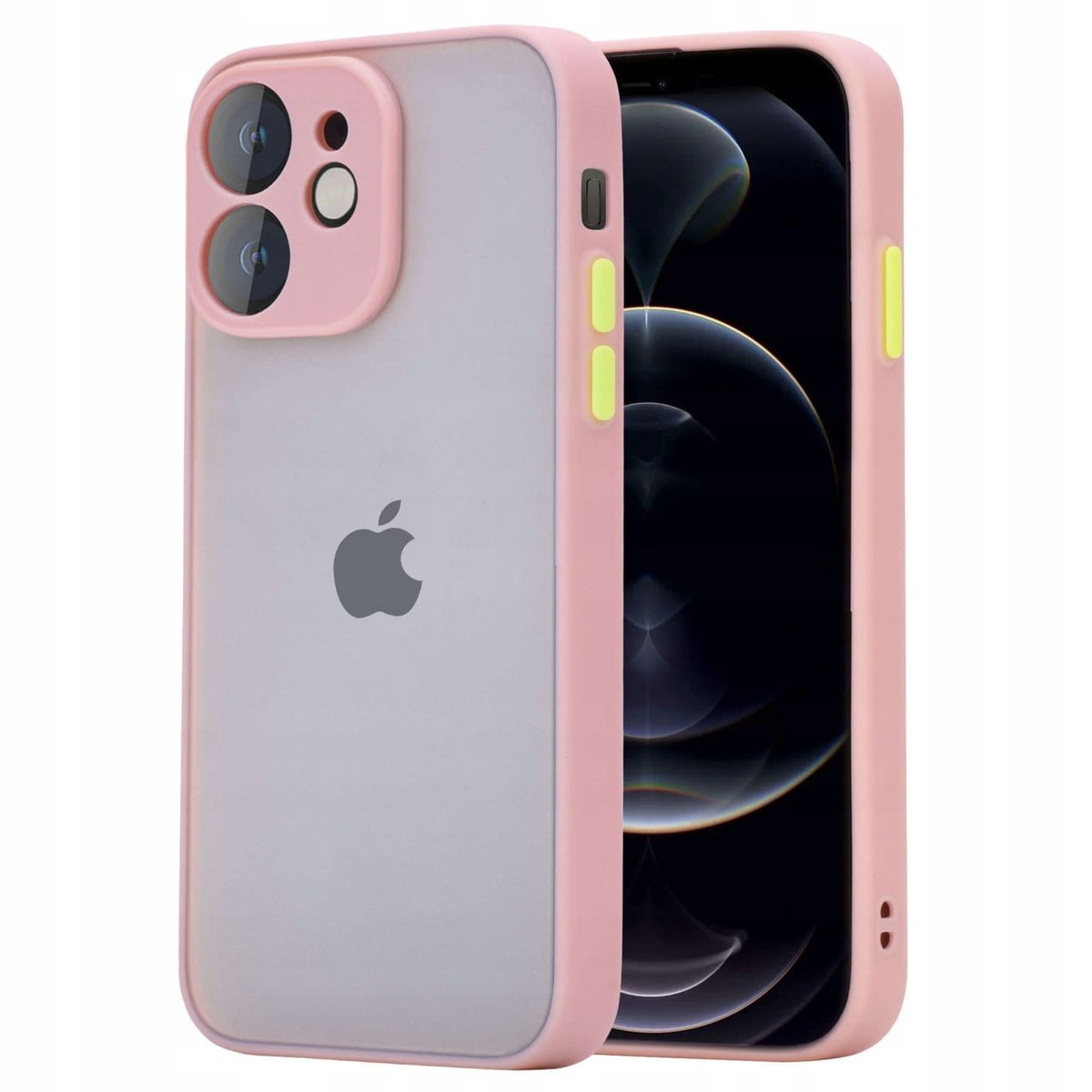 Matowe Etui Z Ochroną Aparatu Do Iphone 12 Mini Różowy Bowi Sklep
