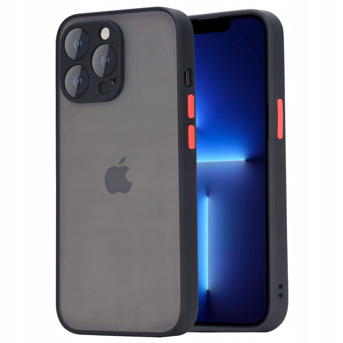 Matowe Etui Z Ochroną Aparatu Do Iphone 12 Pro Max Czarny Bowi