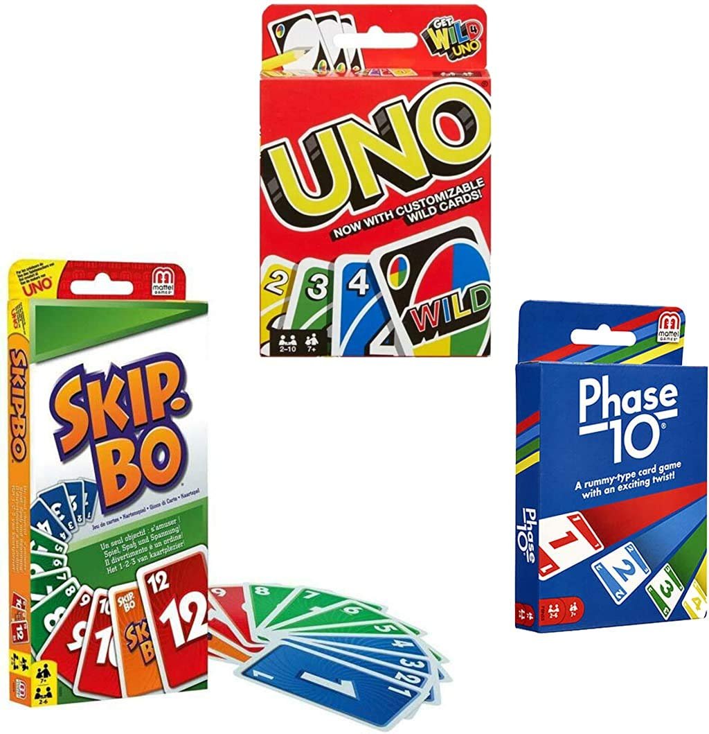 Mattel Card Game Set (Skip Bo, UNO & Phase 10) - Mattel | Sklep EMPIK.COM