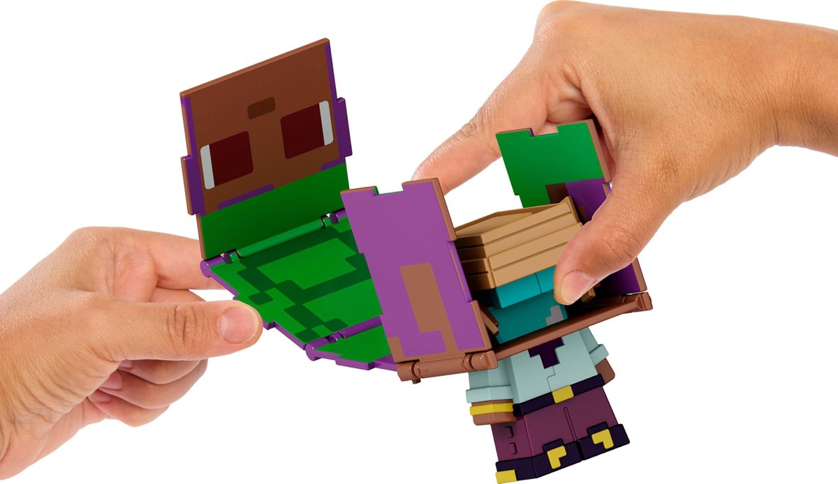 Mattel Minecraft Figurki z transformacją Efe/Efe w łódce i Delfin ...