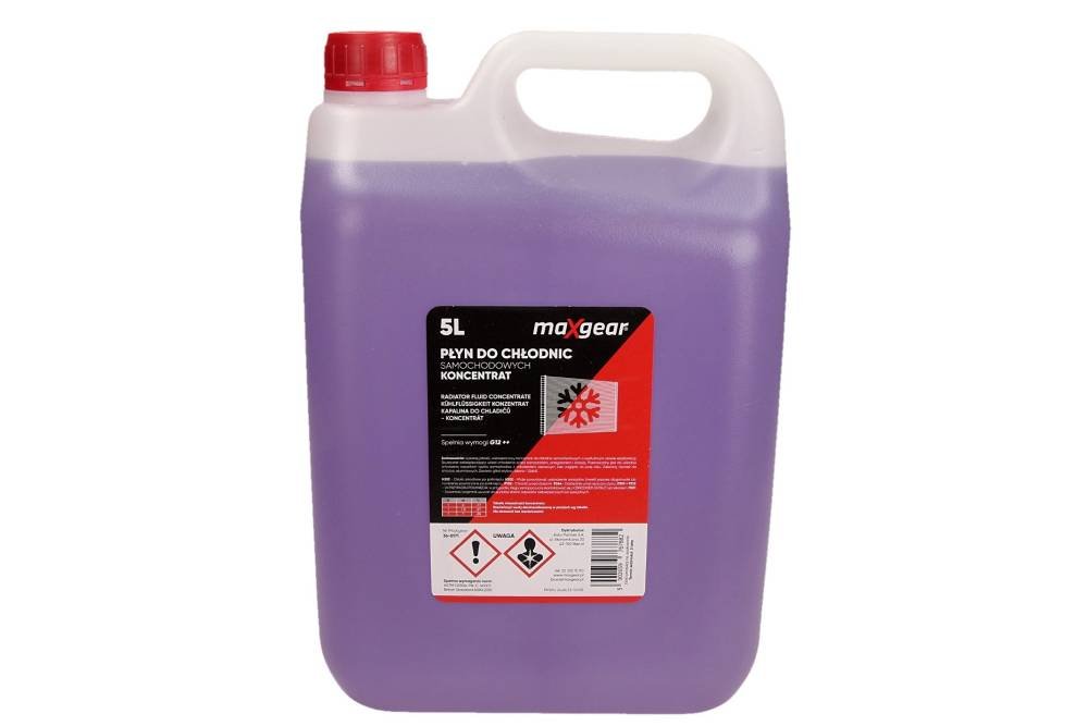 MAXGEAR PŁYN DO CHŁODNIC 5L -35°C (FIOLETOWY) G12+ NA DODATKACH BASF ...