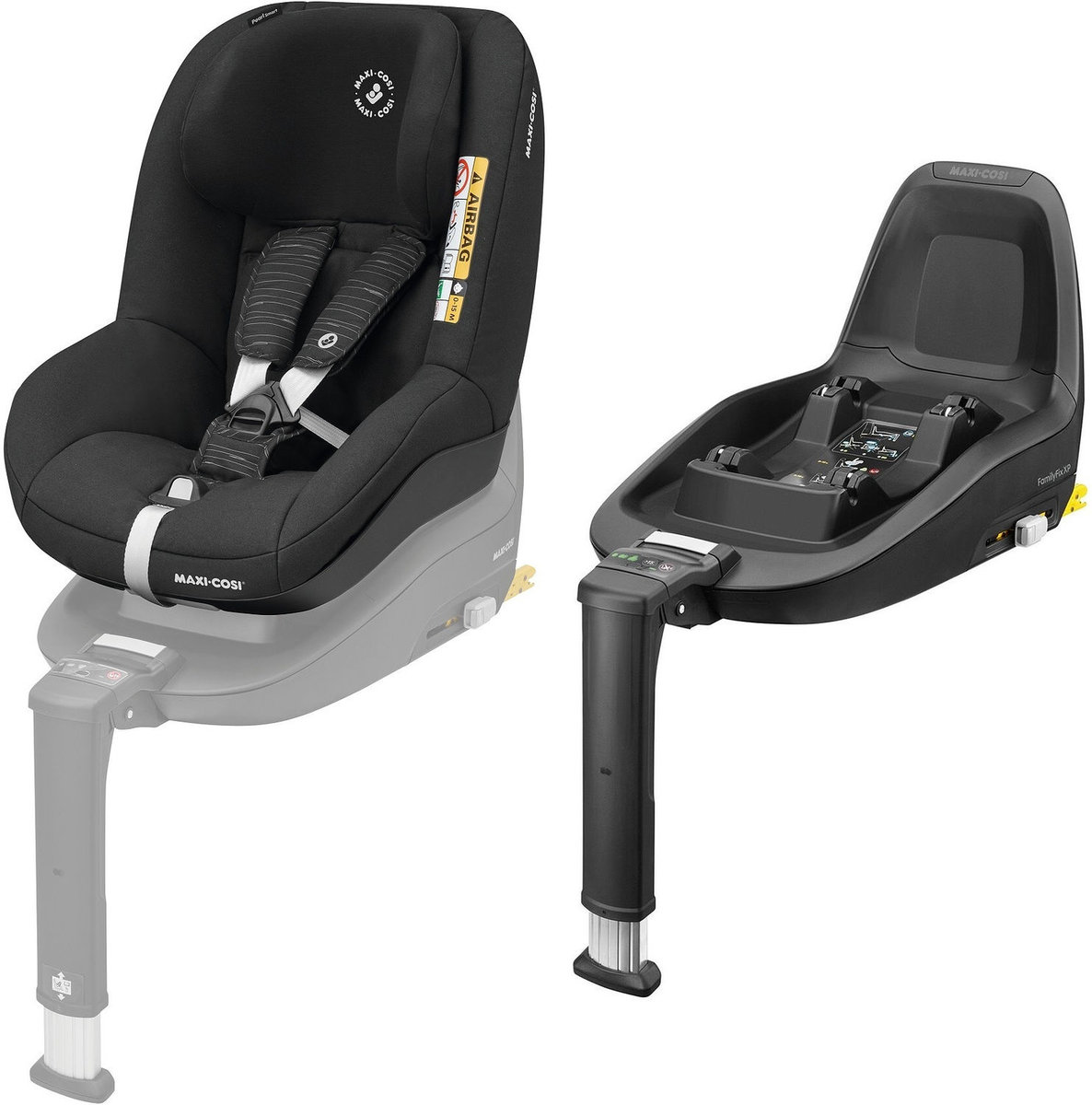 Maxi Cosi ZESTAW Familyfix One + Pearl Smart Scribble Black - Maxi-Cosi ...