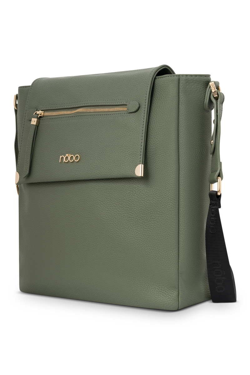 Maxi listonoszka Nobo z klapką zielona - Nobo | Moda Sklep EMPIK.COM